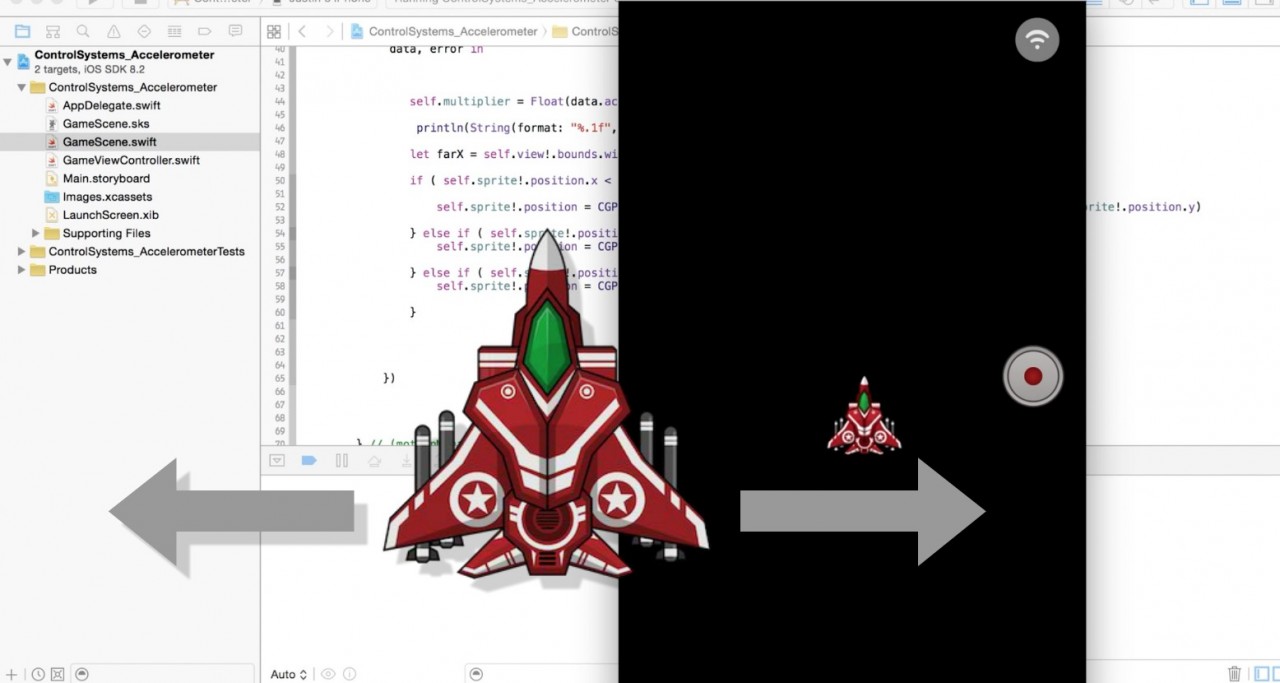 Swift, Sprite Kit and Accelerometer Tutorial | CartoonSmart.com