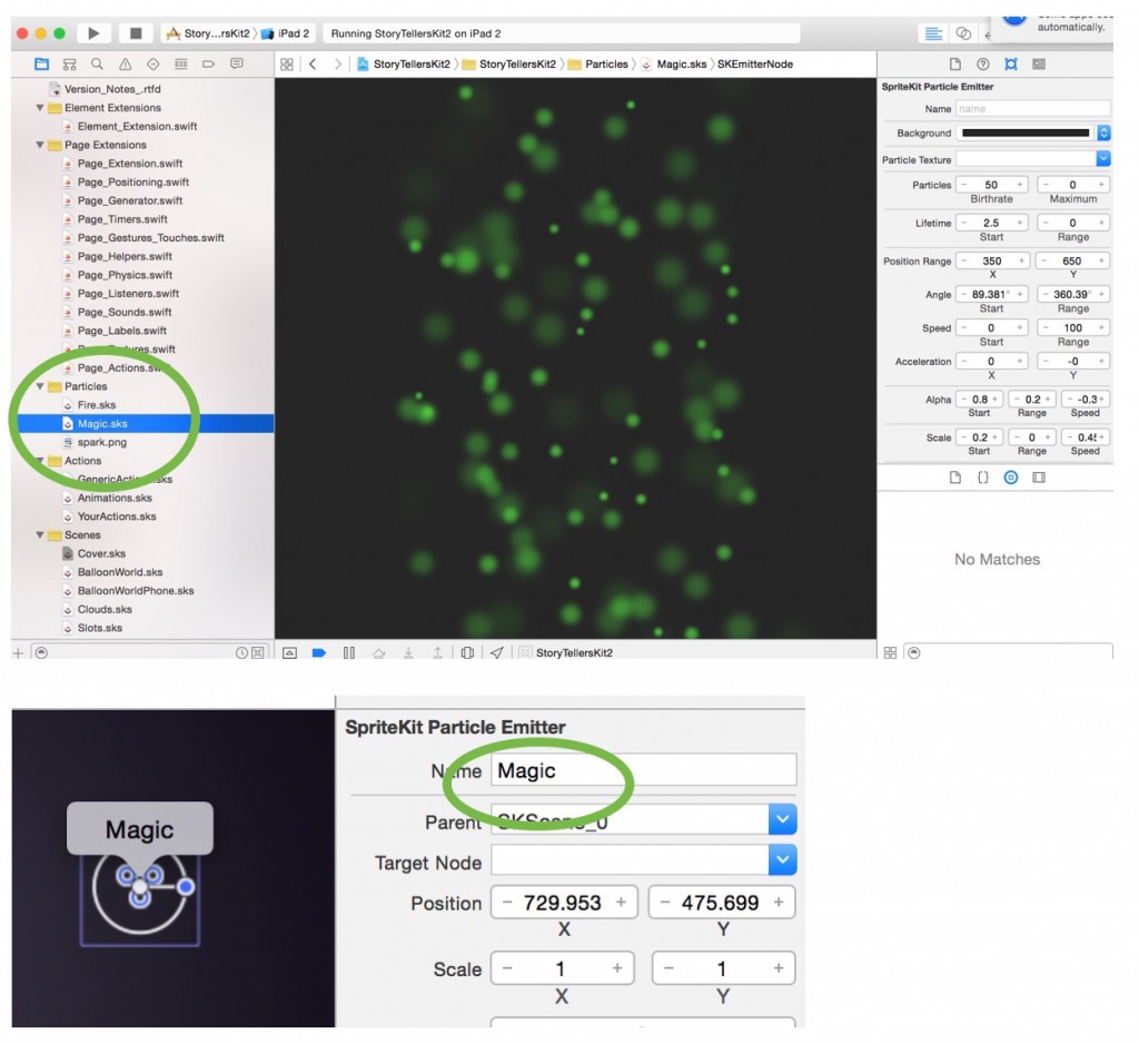 Particle Emitters – Story Tellers iOS Starter Kit Documentation | CartoonSmart.com