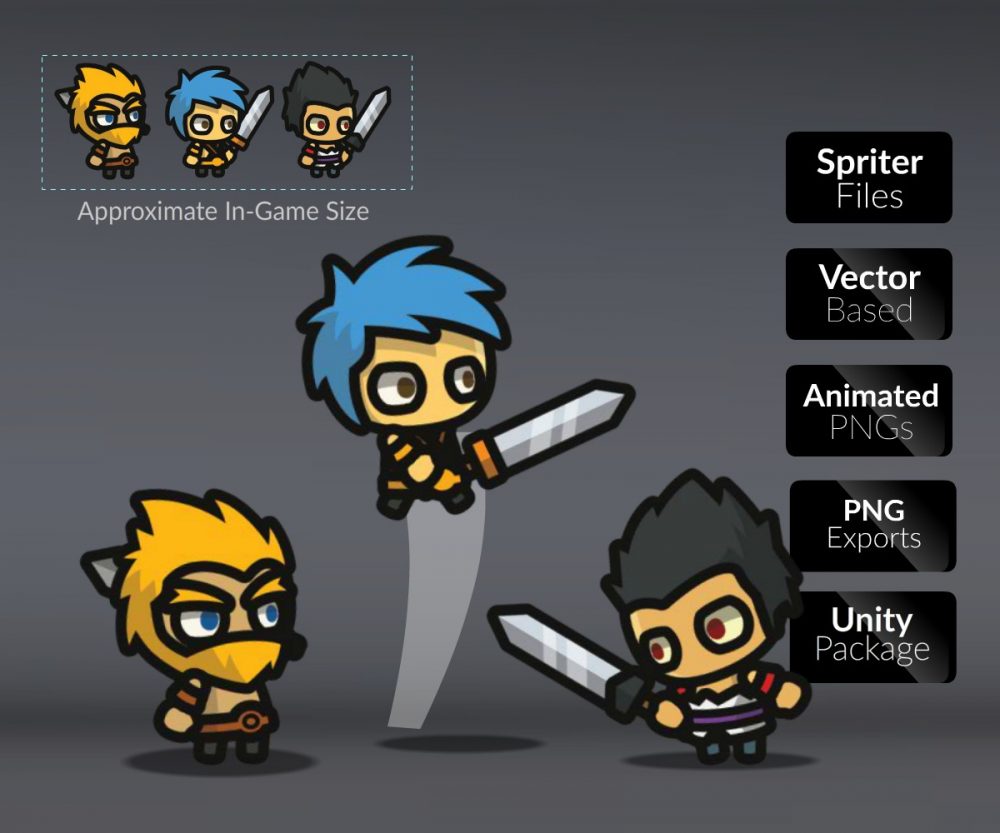 Super Tiny Warriors – 3-Pack of Characters | CartoonSmart.com