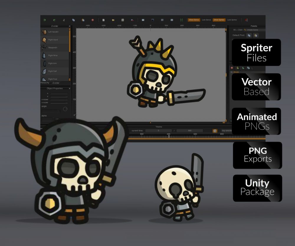 Super Tiny Skeletons – 3-Pack of Characters | CartoonSmart.com