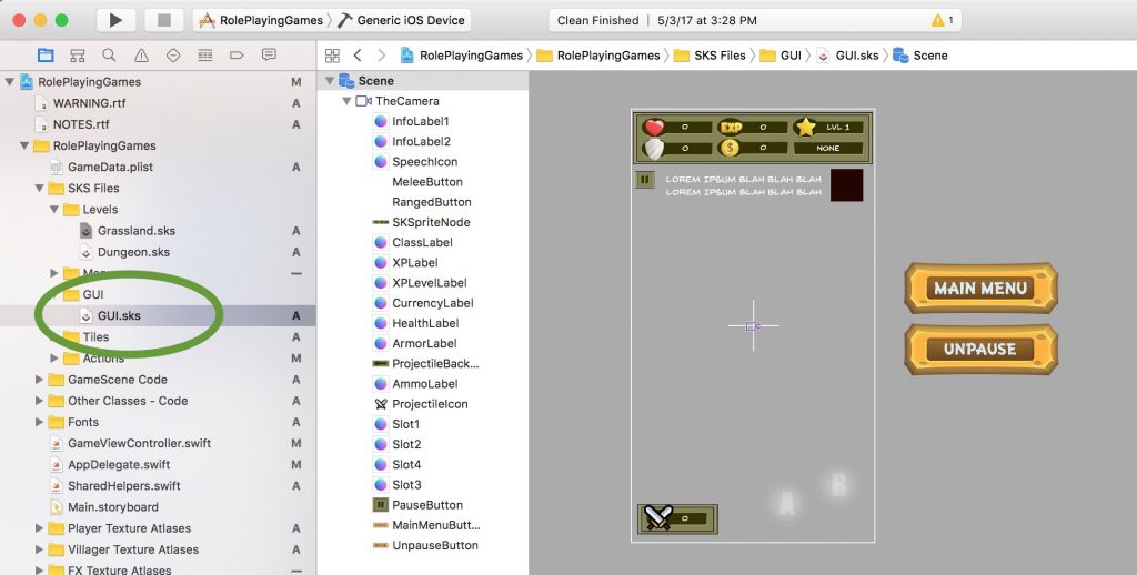 Levels Overview in the Role Playing Games iOS Starter Kit ...